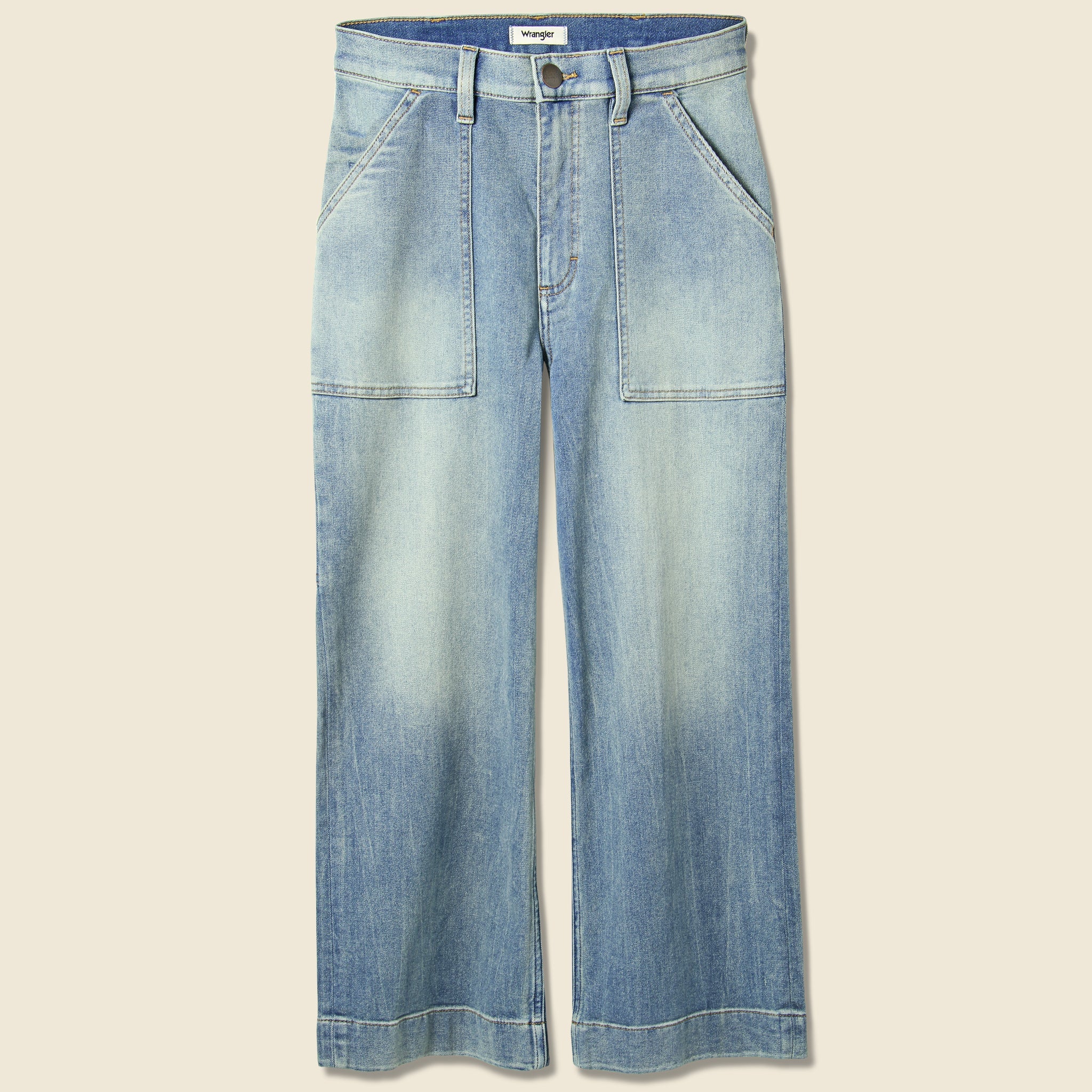 Wide Leg Utility Crop Jean - Hurricane Blue – Daughters